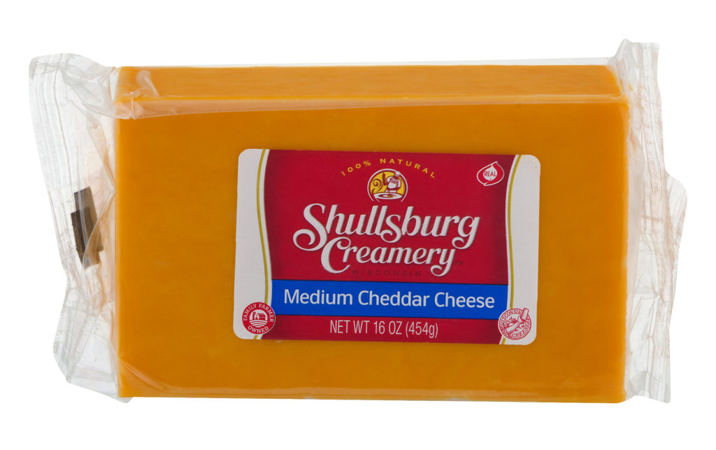 Medium Aged Cheddar 1 Pound - Shullsburg Creamery